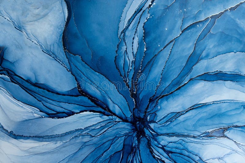 Abstract Blue Art Background, Paint. Waves, Illustrations Stock Photo ...