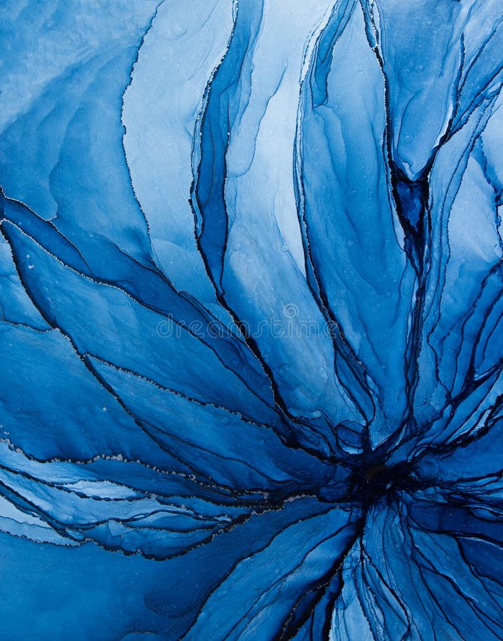 Abstract Blue Art Background, Paint. Waves, Illustrations Stock Photo ...