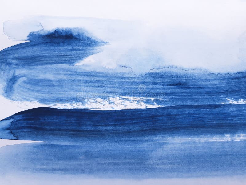 Abstract Blue Art Painting Background Stock Photo - Image of drawn ...