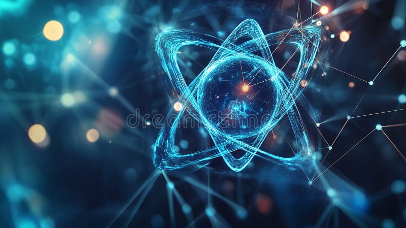 Abstract Atom Energy, Futuristic Science High Quality Image Stock ...