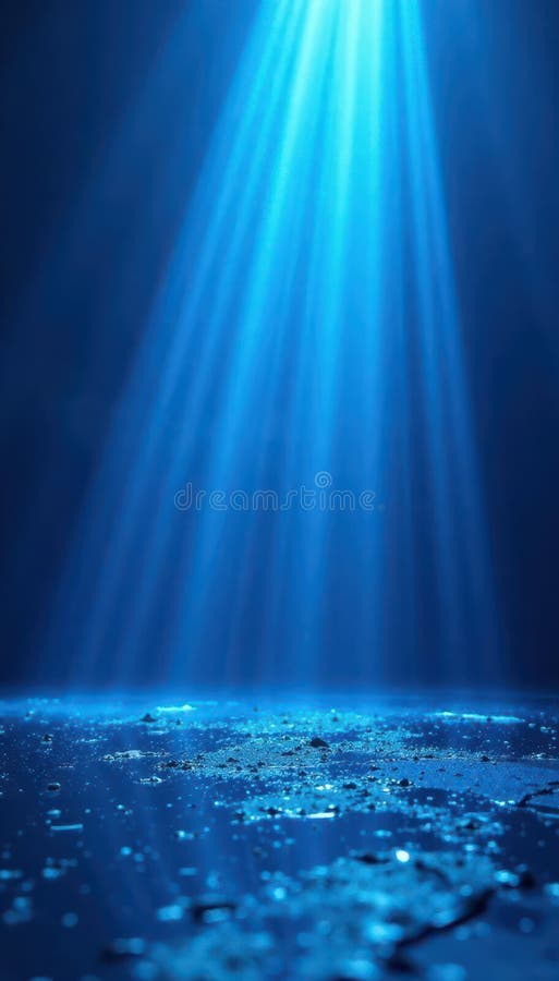 Abstract Blue Backdrop, Luminous Rays, Uneven Surface, Graphic, Stroke ...