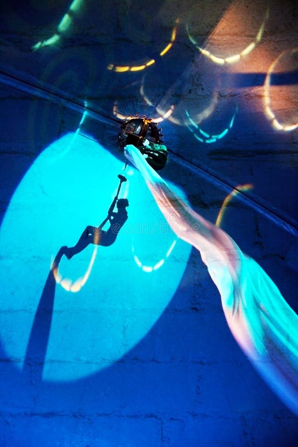 Abstract Blue Background with Acrobat 4 Stock Photo - Image of ideas ...