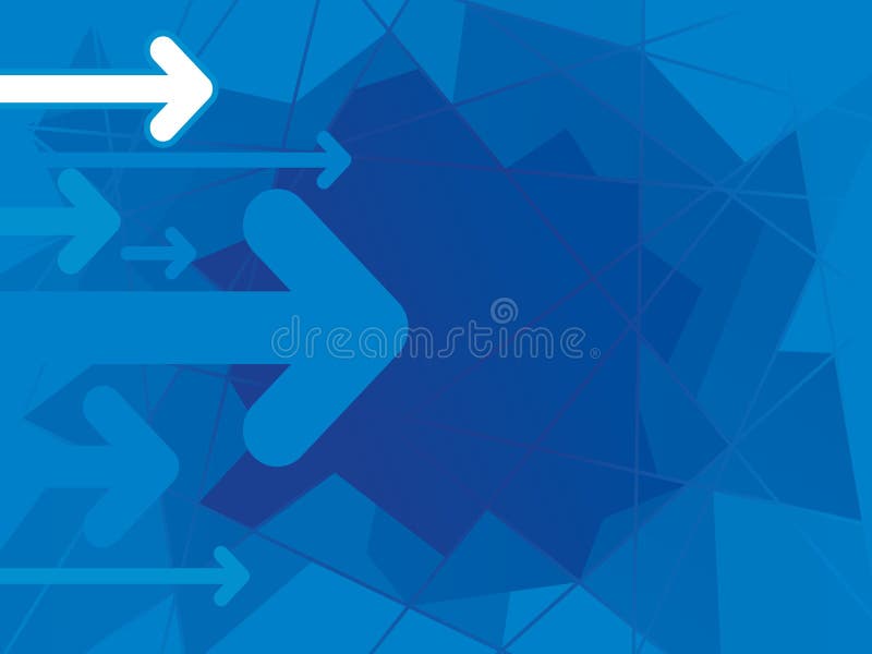 Abstract Blue Background with Arrows Stock Vector - Illustration of ...