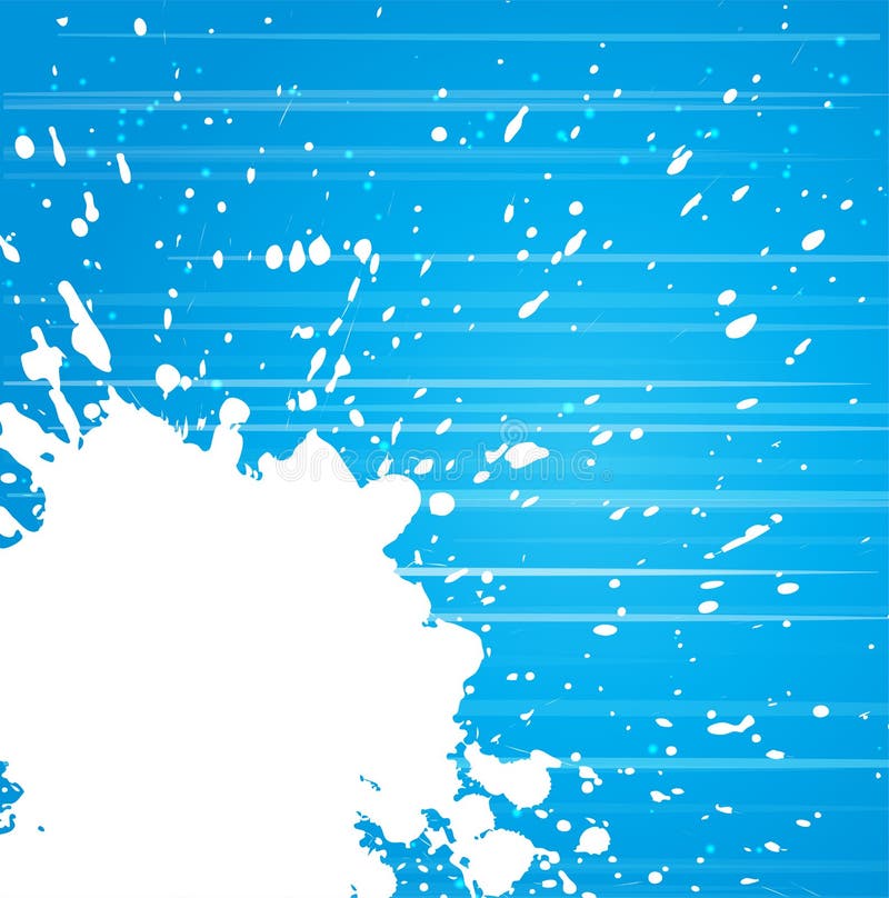 Abstract Blue Background with Big White Splash Stock Vector ...