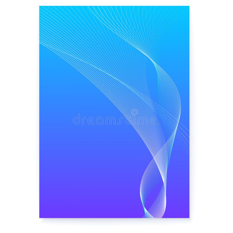 Abstract Blue Background with Blended Lines. Vector Illustration. Stock ...