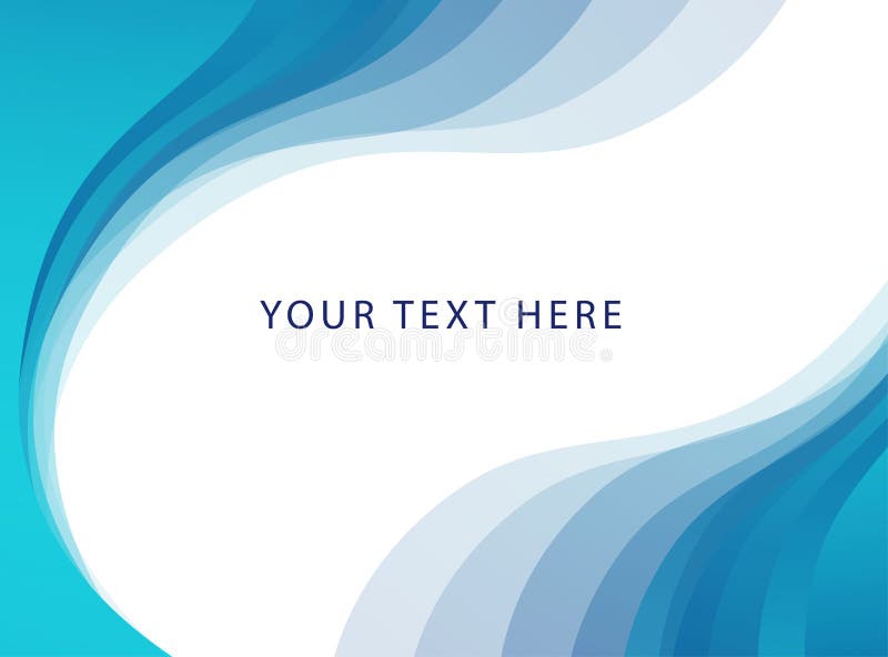 Wavy Blue Vector Abstract Frame Border Stock Vector - Illustration of ...