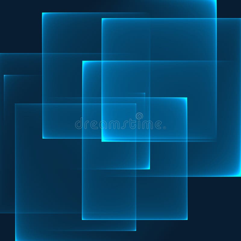 Abstract Blue Background. Bright Blue Blocks on the Dark Blue ...