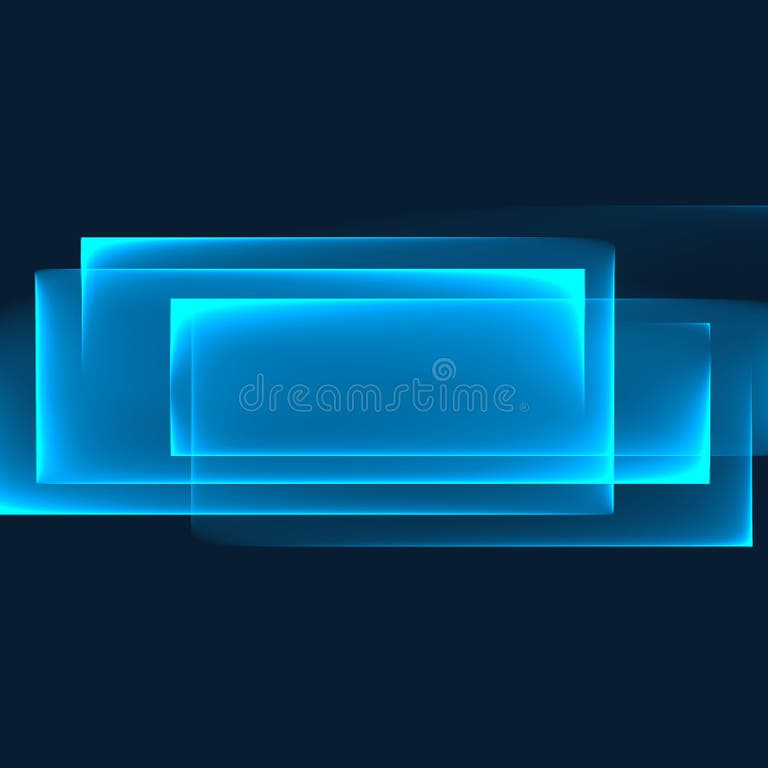 Abstract Blue Background. Bright Blue Rectangular Objects. Geometric ...