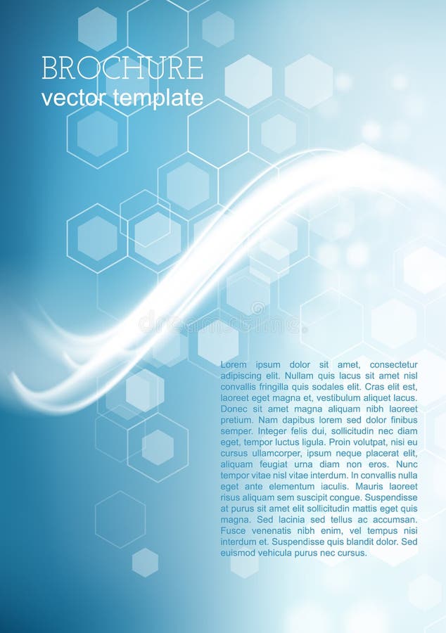 Abstract Blue Background Brochure Template. Stock Vector - Illustration ...