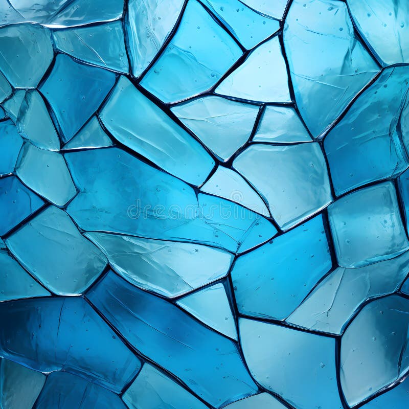 Abstract Blue Background with Broken Glass Stock Illustration - Illustration of shape ...