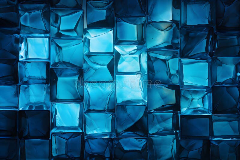 Abstract Blue Background with Broken Glass Stock Illustration - Illustration of destruction ...