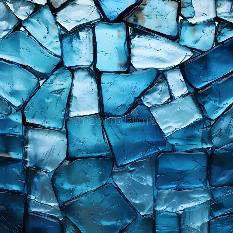 Abstract Blue Background with Broken Glass Stock Illustration - Illustration of demolished ...