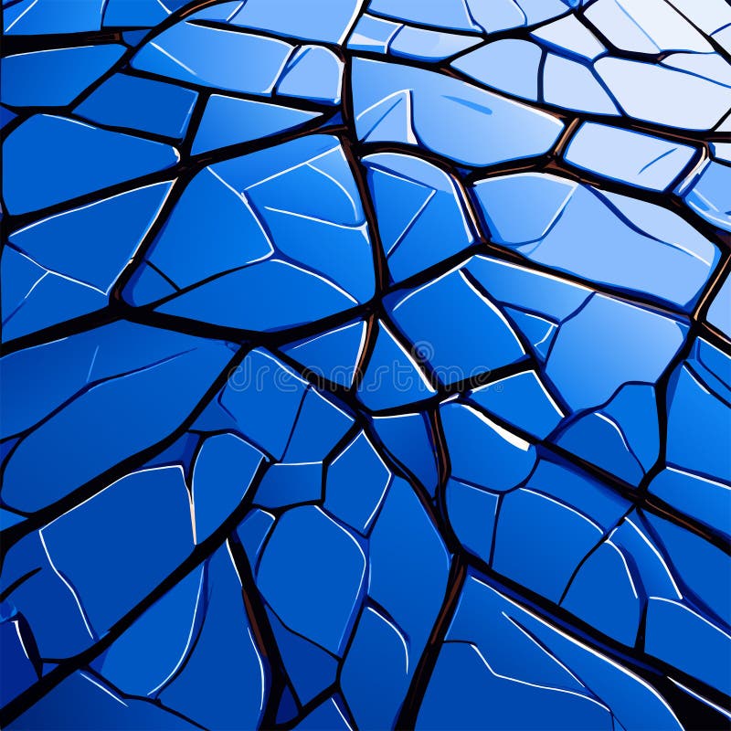 Abstract Blue Background with Broken Glass Texture. 3d Render ...