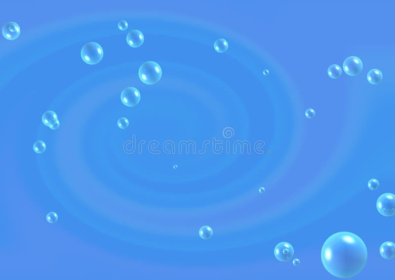 Abstract Blue Background with Bubbles Stock Illustration - Illustration ...