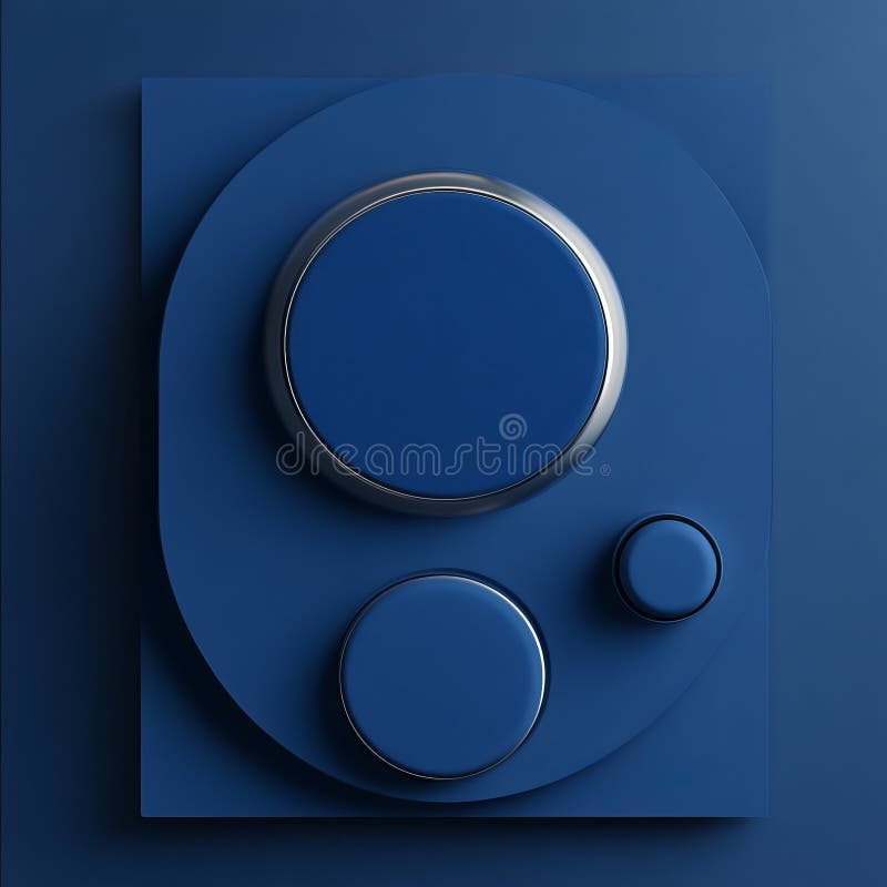 Abstract Blue Background with Circles and Buttons. Vector Illustration ... Abstract Blue Background with Circles and Buttons. Vector Illustration ...
