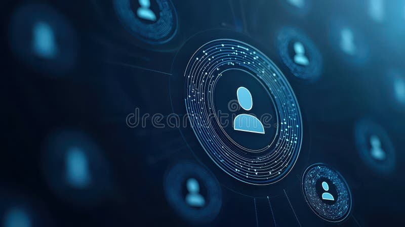 Abstract Blue Background with Circles and Dots, Modern Visually ...