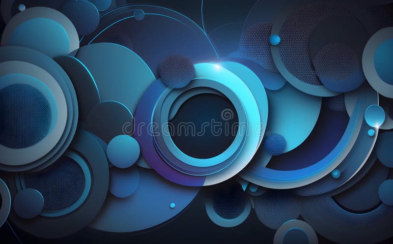 Abstract Blue Background with Circles. Generative AI Stock Illustration ... Abstract Blue Background with Circles. Generative AI Stock Illustration ...