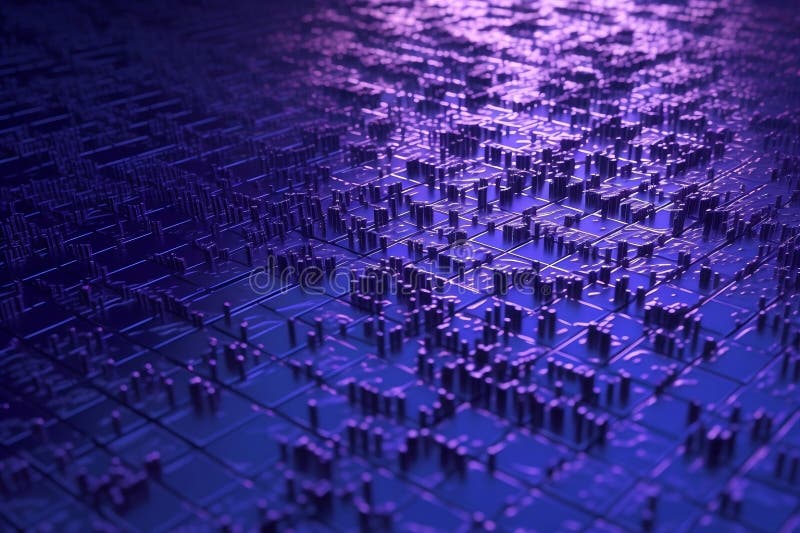 Abstract Blue Background with Code. Generative AI. Stock Illustration ...