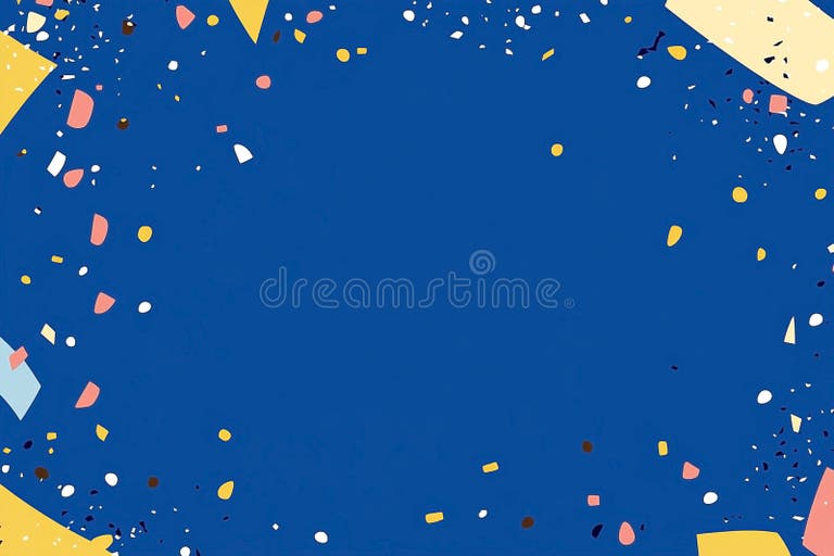 Abstract Blue Background with Confetti for Advertising Banners or ...