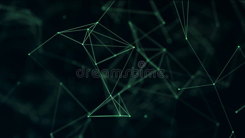 Abstract Background with Connected Dots and Lines. Lines, Point, Planes ...