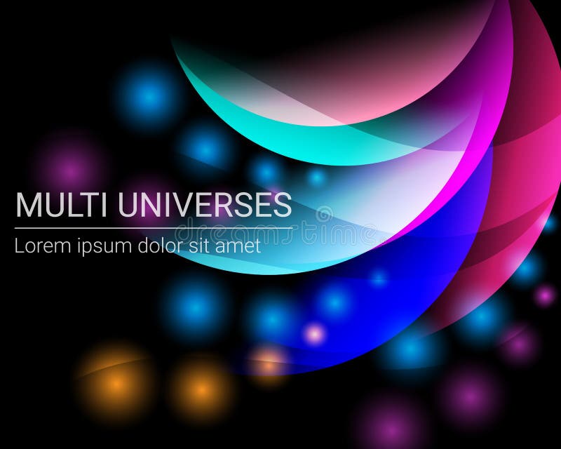 Multi Universes stock vector. Illustration of glow, concept - 136930617