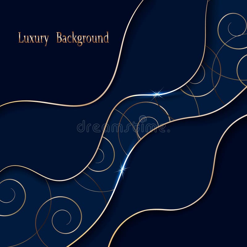 Abstract Blue Background with Decor. Stock Vector - Illustration of ...