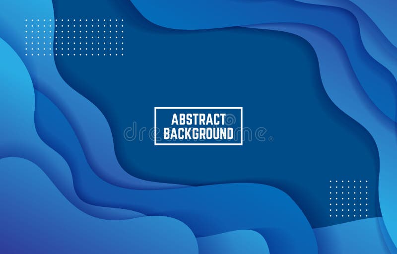 Abstract Paper Cut Blue Background Design Stock Vector - Illustration ...