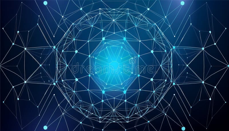 Abstract blue background stock illustration. Illustration of network ...