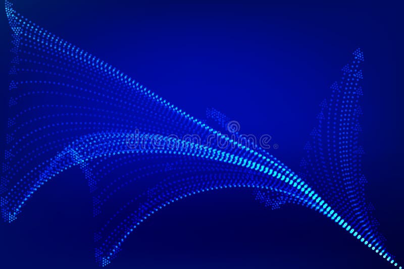 Abstract Blue Background with Dot Line Flower Design, Abstract Blue ...