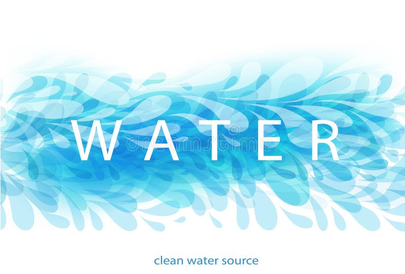 Blue Water Sea Waves Abstract Vector Background. Water Wave Curve ...