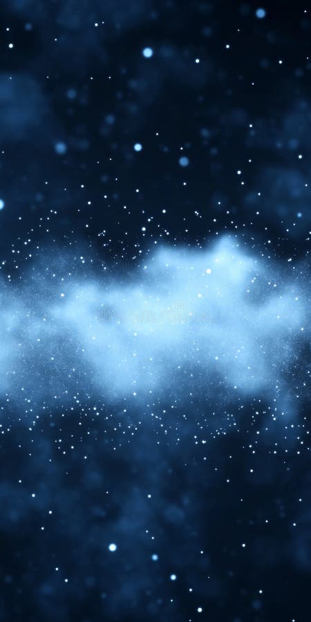 Abstract Blue Background with Ethereal Smoke, Fog, or Clouds, and ...