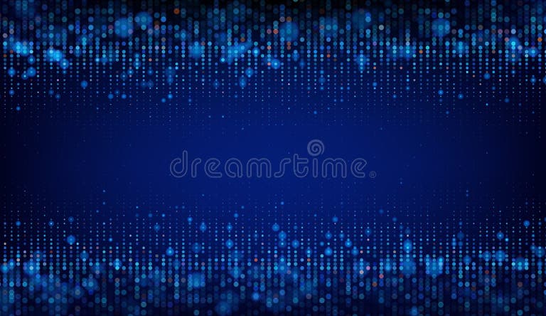 Abstract Blue Background Featuring Random Binary Programming Code ...