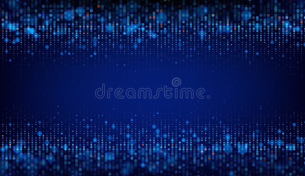 Abstract Blue Background Featuring Random Binary Programming Code ...