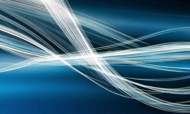 Abstract Blue Background with Flowing Light Trails Creating a Dynamic ...