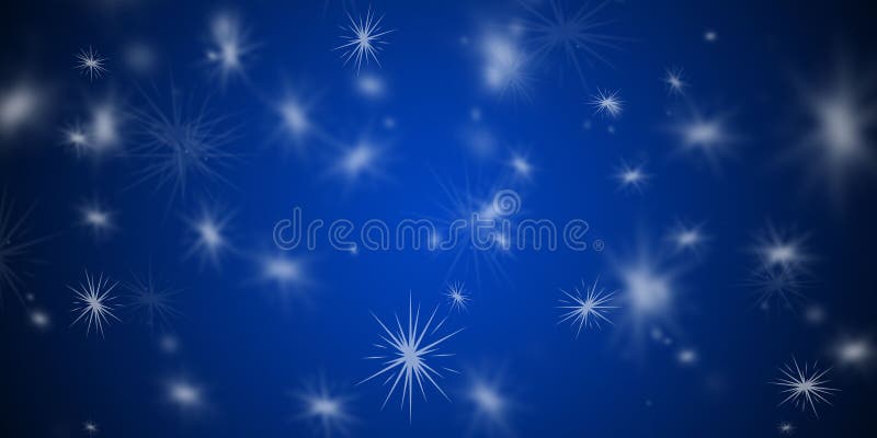 Abstract Blue Background with Flying Stars Stock Illustration ...