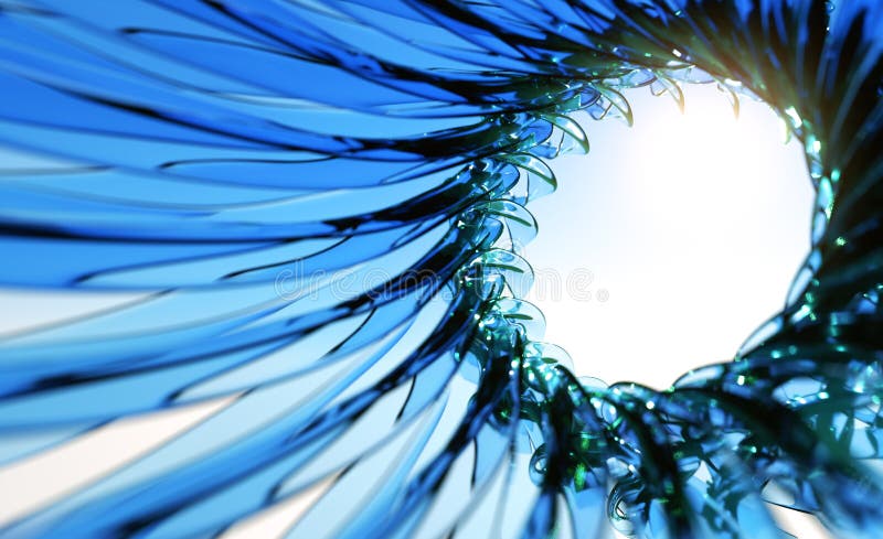 Abstract Blue Background Glass Portal Stock Illustration - Illustration ...