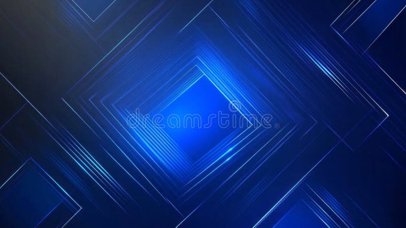 Abstract Blue Background with Glowing Geometric Lines. Modern Blue ...