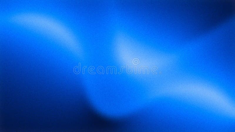 Abstract Blue Background with Grain. Unfocussed Ambient Neon Light ...