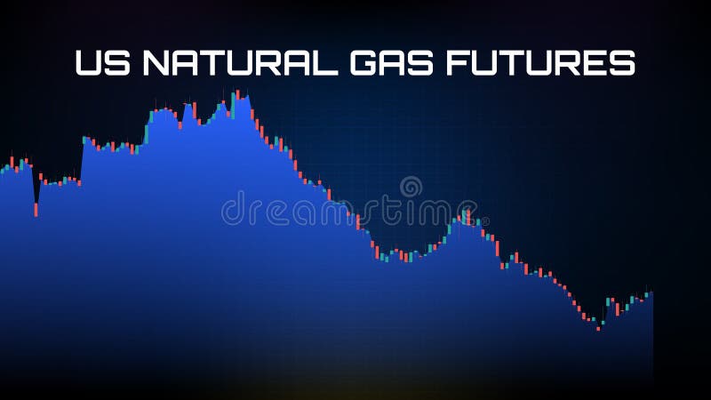Abstract Blue Background of Graph US Natural Gas Futures Stock Vector ...