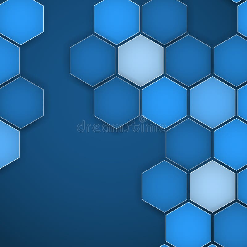 Abstract Blue Background Hexagon. Vector Illustration Stock Vector ...
