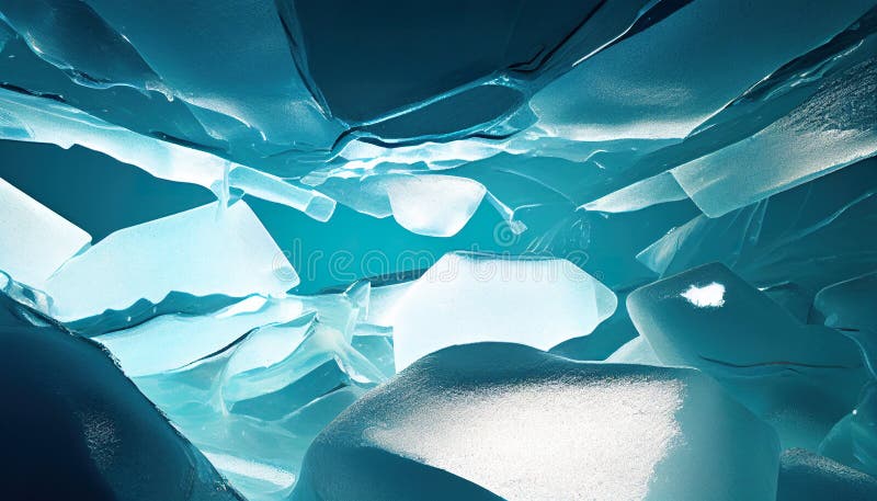 Abstract Blue Background with Ice Stock Illustration - Illustration of ...