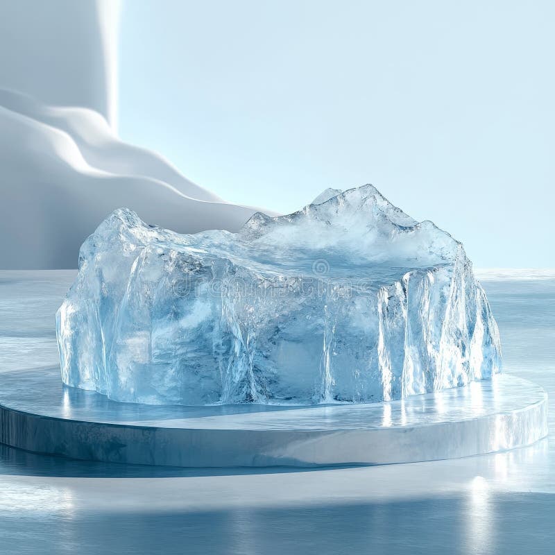 Abstract Blue Background with Ice Cubes. 3d Rendering, 3d Illustration ...