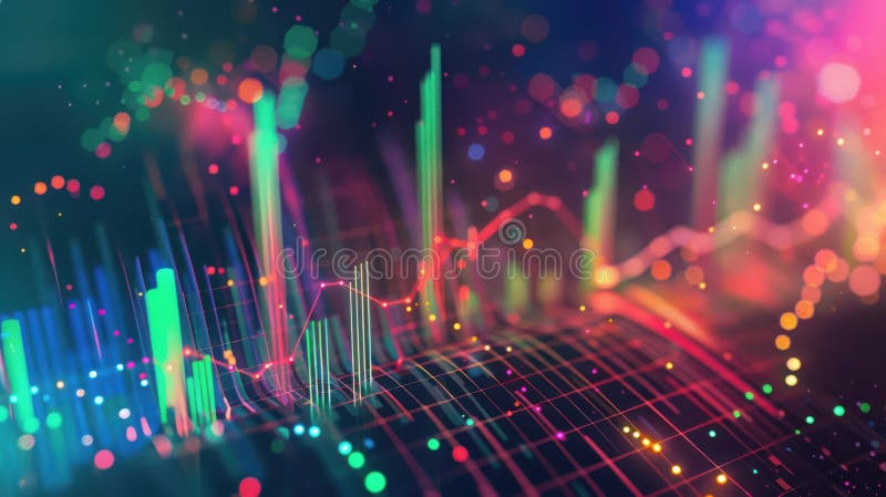 This Abstract Blue Background Integrates Sleek Curves and Graph ...