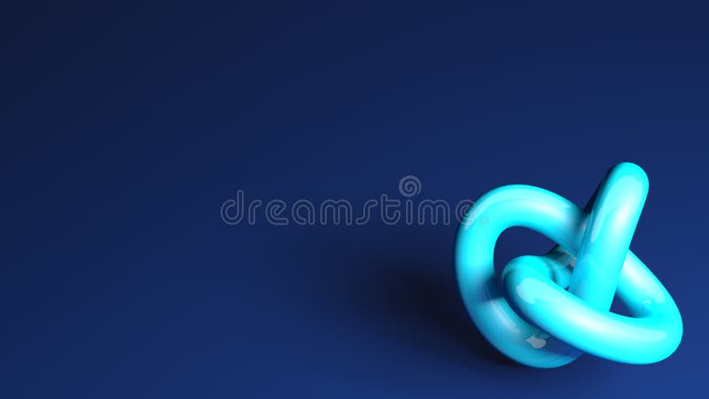 Abstract Blue Background with Blue Knot - 3D Rendering Illustration ...