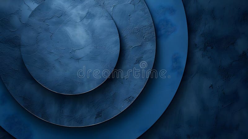 Abstract Blue Background: Layered Circles Texture Stock Illustration ...