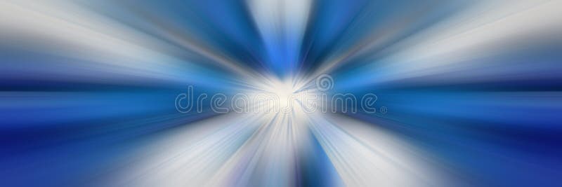 Abstract Blue Background. Light Explosion from Central Point. Holy ...