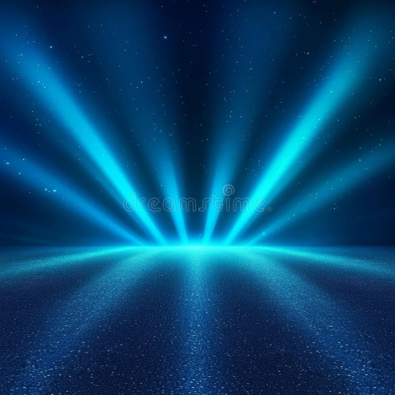 Abstract Blue Background with Lights and Rays. Vector Illustration. Eps ...