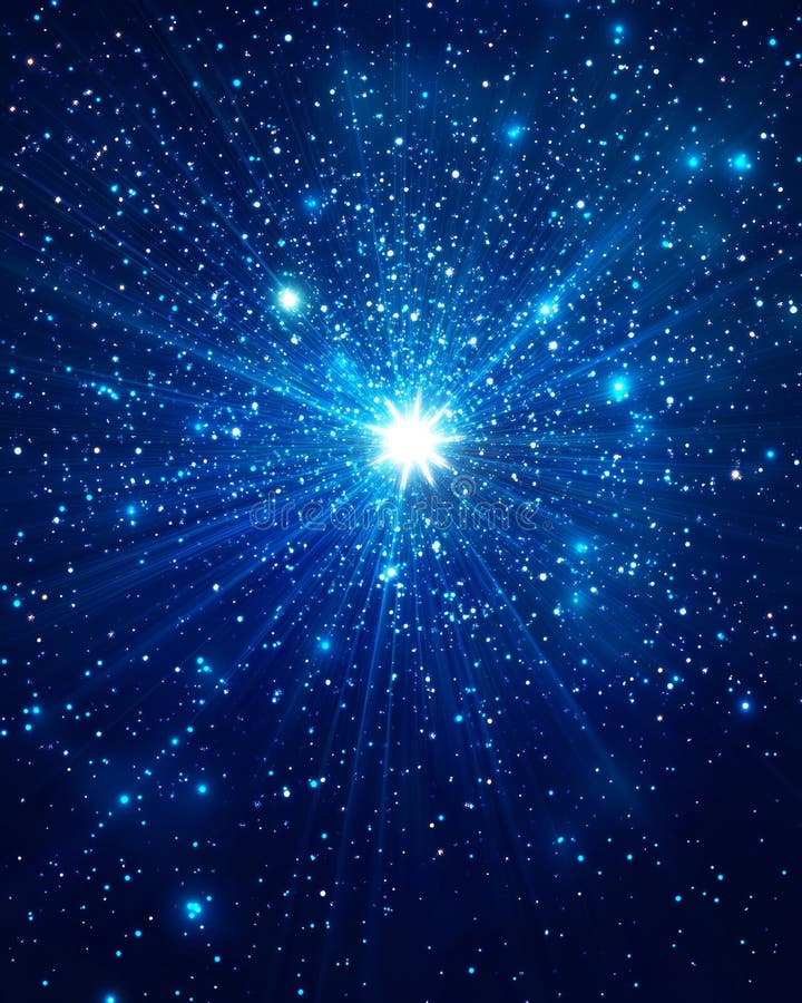 An Abstract Blue Background with Line Art Illustrations of Exploding ...