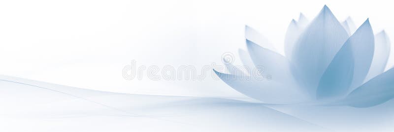 Abstract Blue Background with Lotus Flower Stock Illustration ...