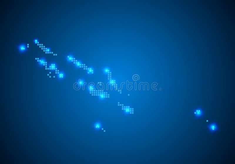 Abstract Blue Background with Map, Internet Line, Connected Points. Map ...